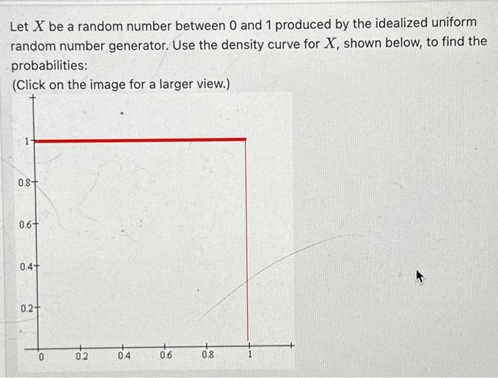 Solved Let X be a random number between 0 and 1 produced by | Chegg.com