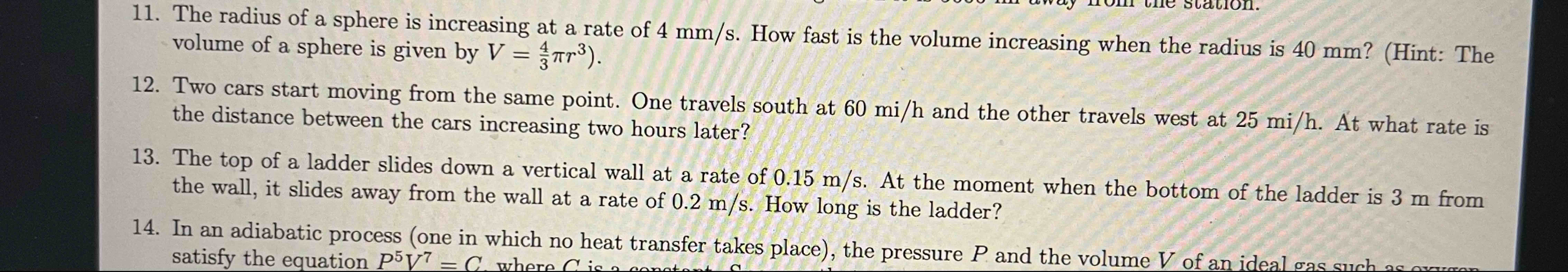 Solved The radius of ﻿a sphere is ﻿increasing at ﻿a rate | Chegg.com