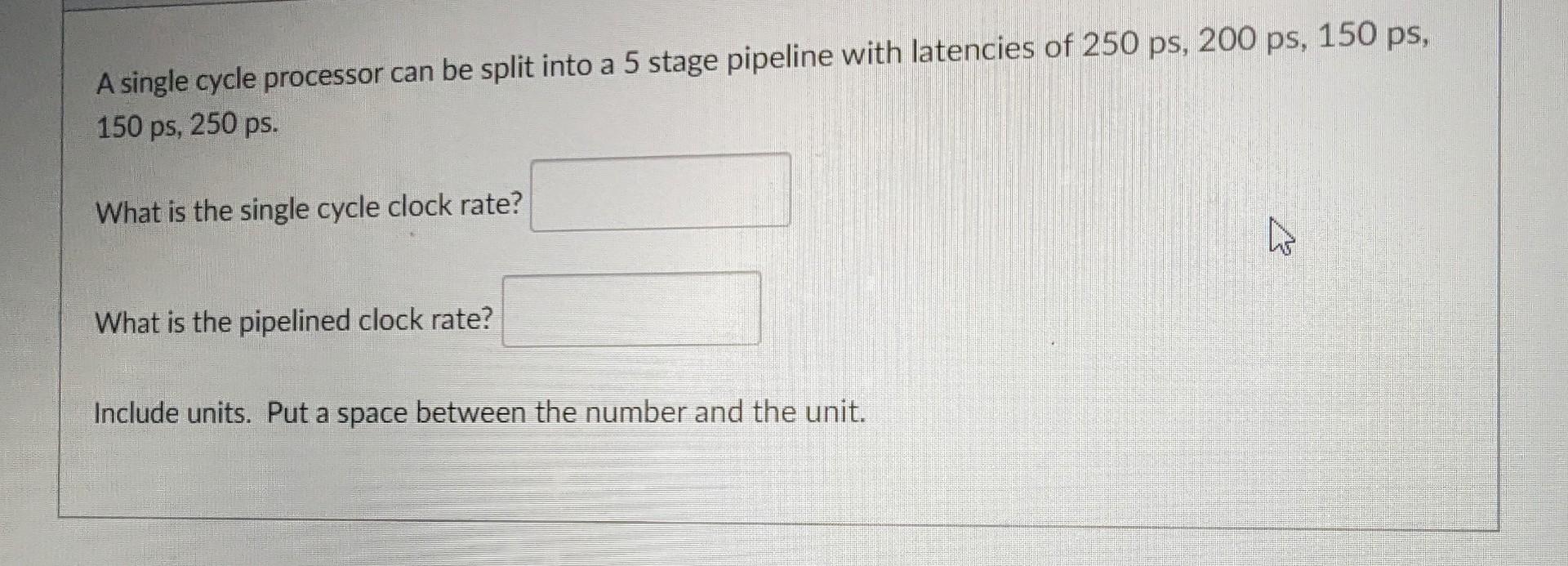 Solved A single cycle processor can be split into a 5 stage | Chegg.com