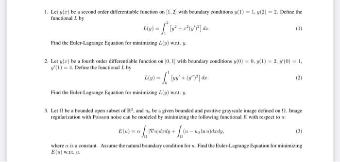 Solved 1. Let y(x) be a second order differentiable function | Chegg.com Solved 1. Let y(x) be a second order differentiable function | Chegg.com