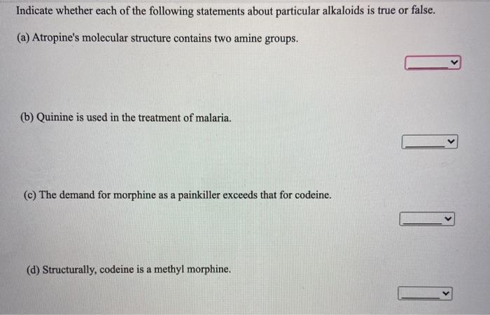 Solved Indicate whether each of the following statements | Chegg.com