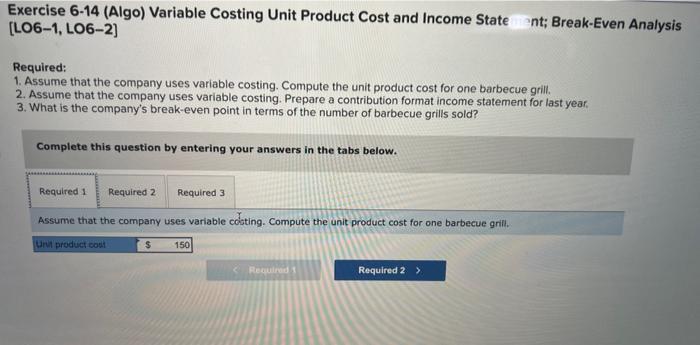 Solved Required information SB Exercise 6-14 through | Chegg.com