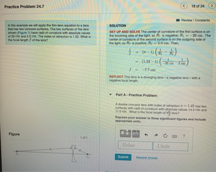 Solved Practice Problem 24.7 18 of 24 > In this example we | Chegg.com