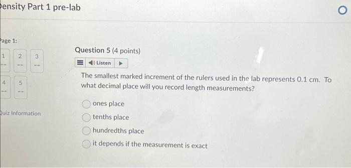 Solved The smallest marked increment of the rulers used in | Chegg.com