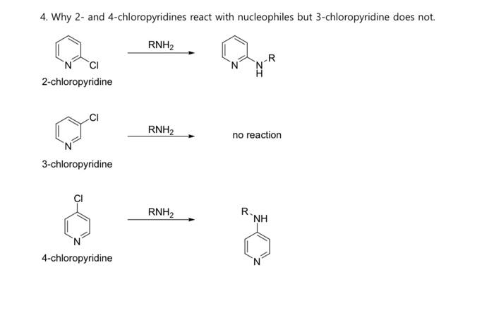 Solved 4. Why 2-and 4-chloropyridines react with | Chegg.com