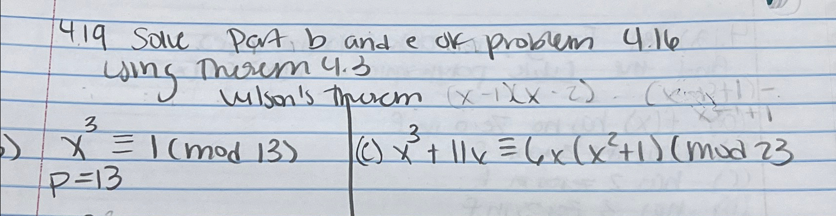 Solved Help me solve b and c using wilsons theroem | Chegg.com Solved Help me solve b and c using wilsons theroem | Chegg.com