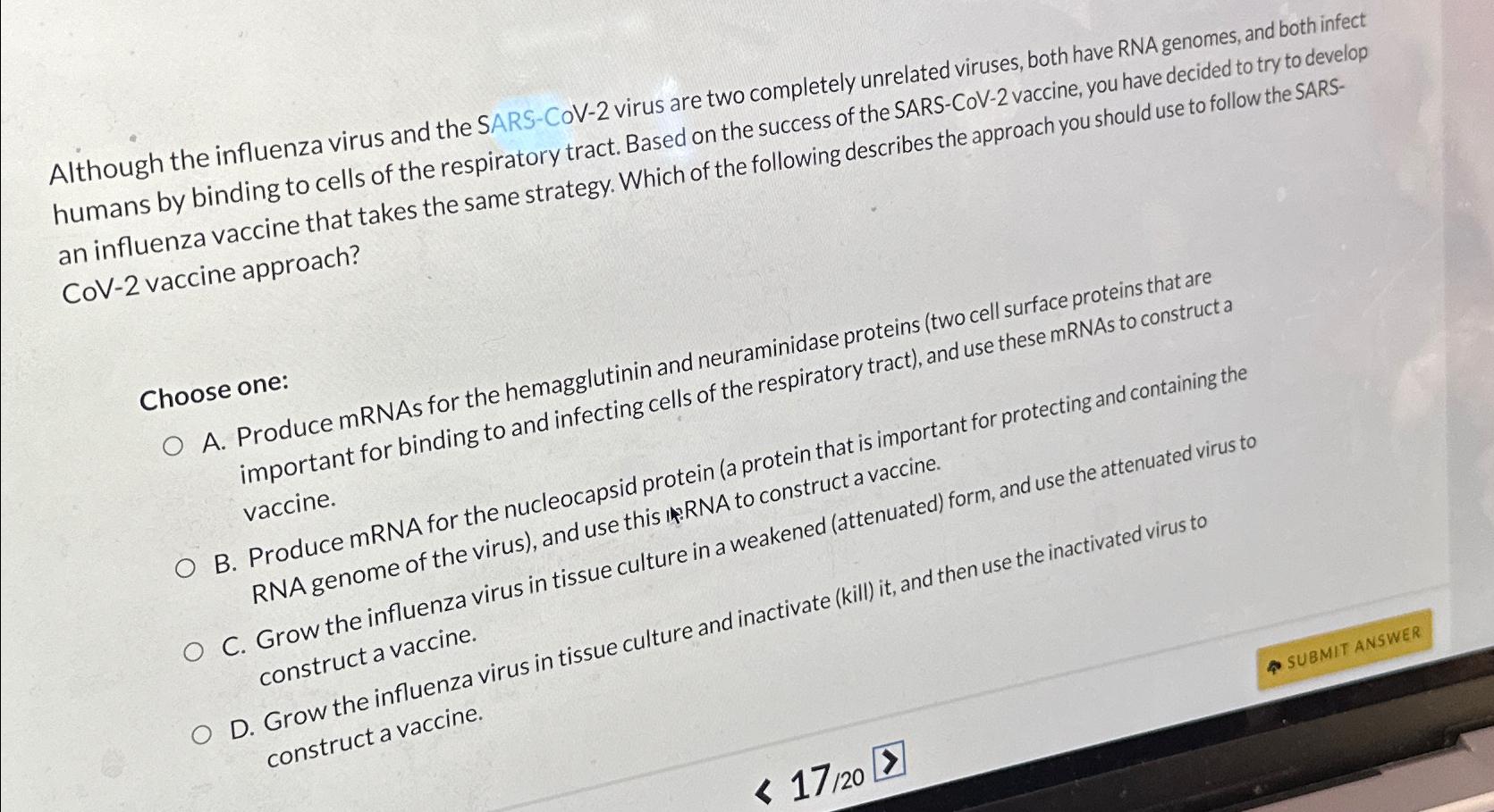 Solved Although the influenza virus and the SARS-COV-2 | Chegg.com