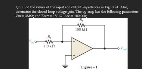 Solved Q3. Find the values of the input and output | Chegg.com