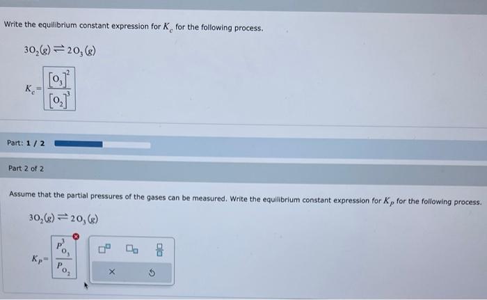 Solved Write the equilibrium constant expression for Kc for | Chegg.com