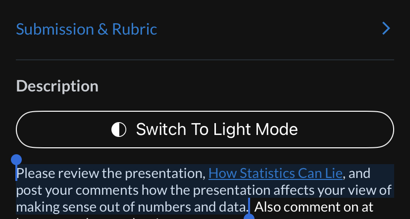Solved Submission & RubricDescriptionSwitch To Light | Chegg.com