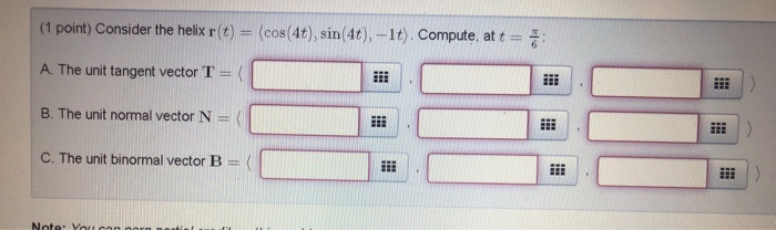 Solved consider the helix r(t)= . | Chegg.com