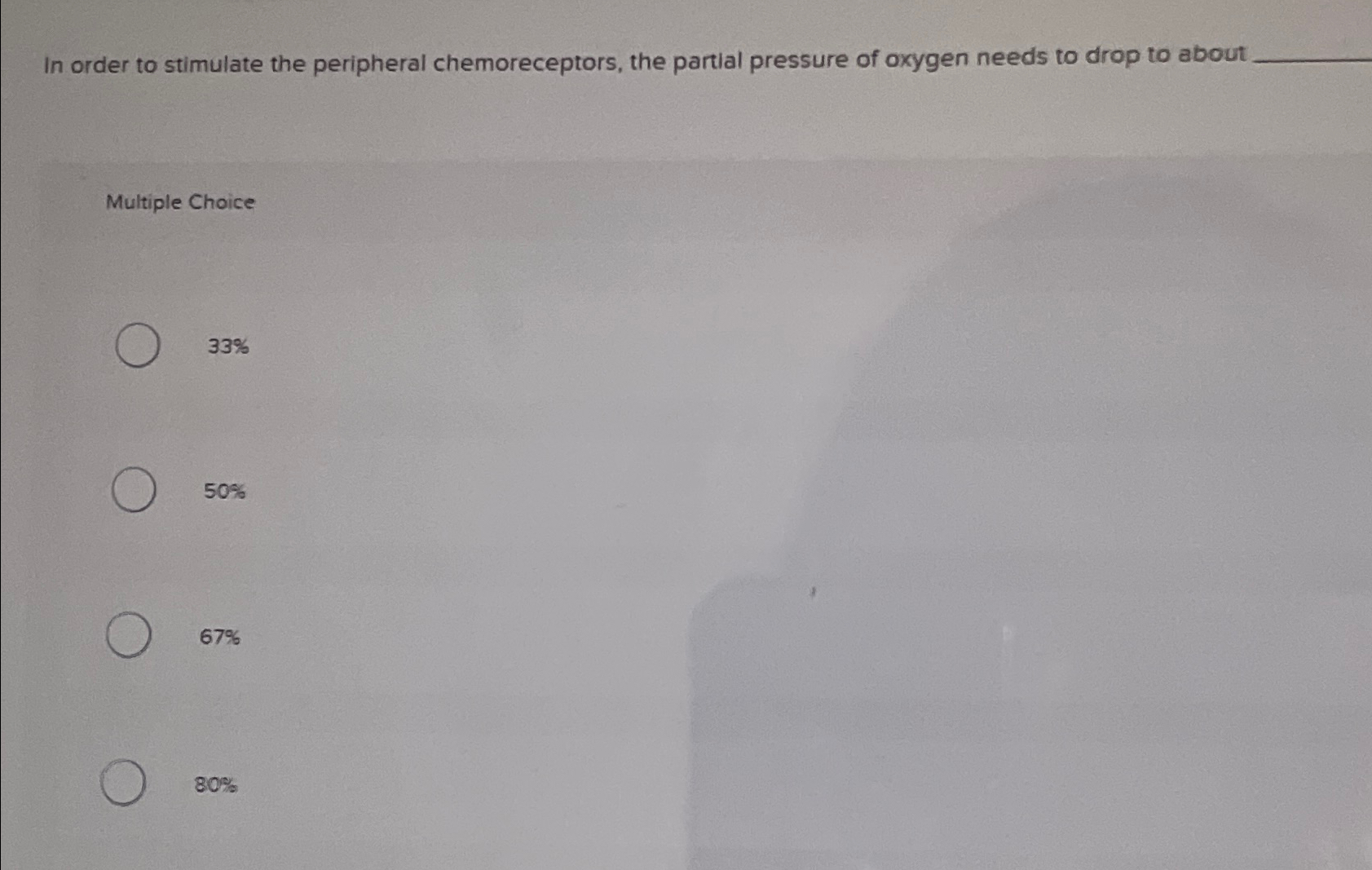 Solved In order to stimulate the peripheral chemoreceptors, | Chegg.com