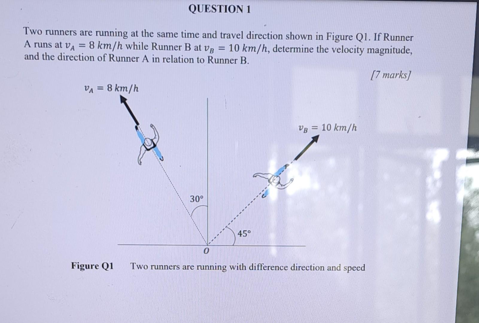 Solved Two runners are running at the same time and travel | Chegg.com