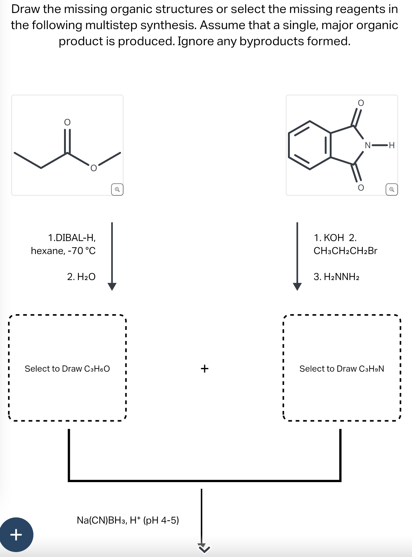 Solved Draw the missing organic structures or select the | Chegg.com