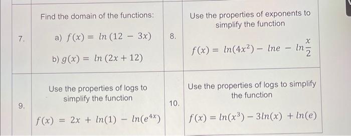 Solved #7 - 10 | Chegg.com