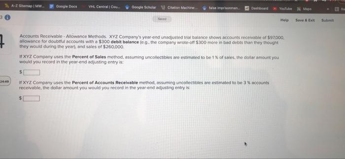 Solved A-Z Sitemap I MW. Google Docs VHL Central Cou Google | Chegg.com