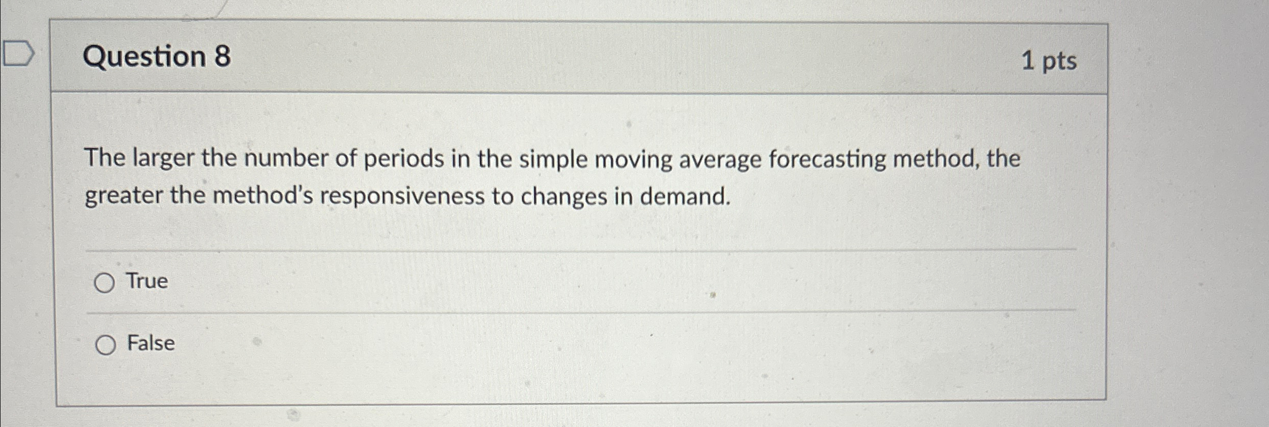 Solved Question 81 ﻿ptsThe larger the number of periods in | Chegg.com