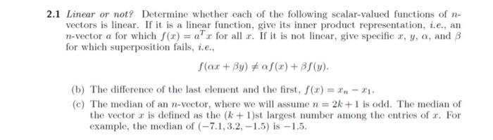Solved Linear or not? Determine whether each of the | Chegg.com