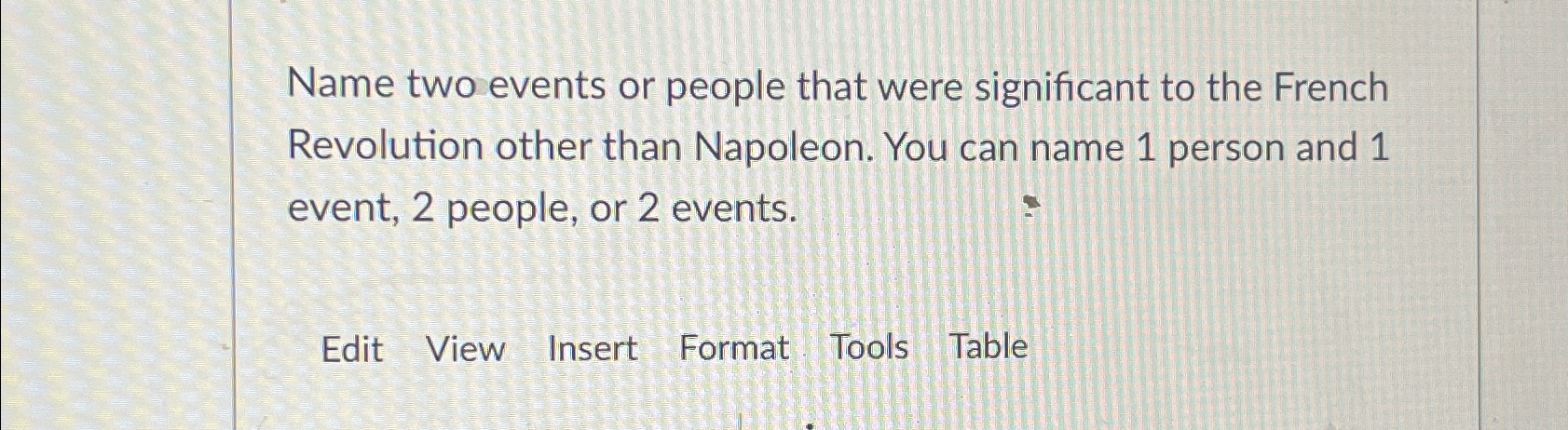Solved Name two events or people that were significant to | Chegg.com