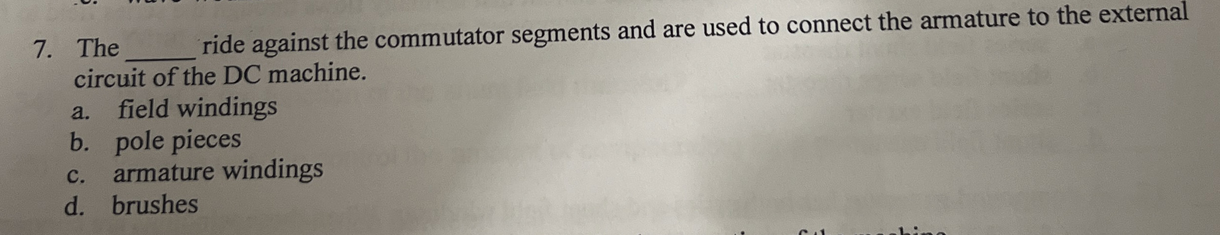 Solved The Ride Against The Commutator Segments And Are Used