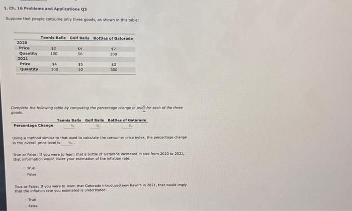 Solved 1. Ch. 16 Problems and Applications Q3 Supoose that | Chegg.com