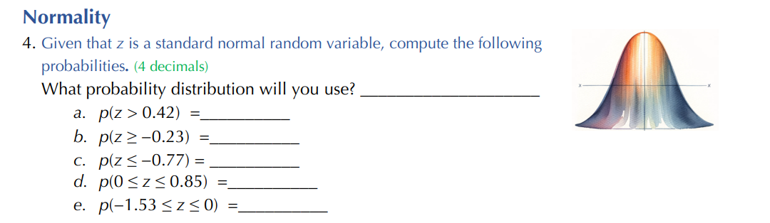 Solved NormalityGiven that z ﻿is a standard normal random | Chegg.com