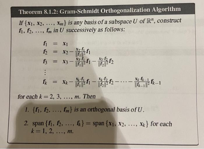 Solved Epts Use The Gram Schmidt Algorithm To Convert The 7403