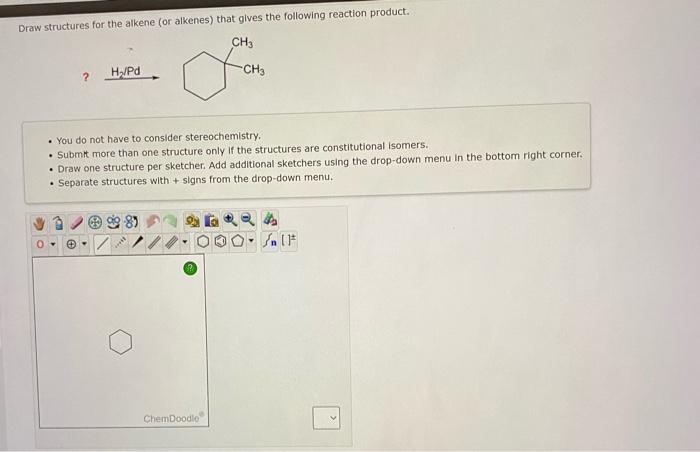 Solved In the box below draw the structure of the organic | Chegg.com