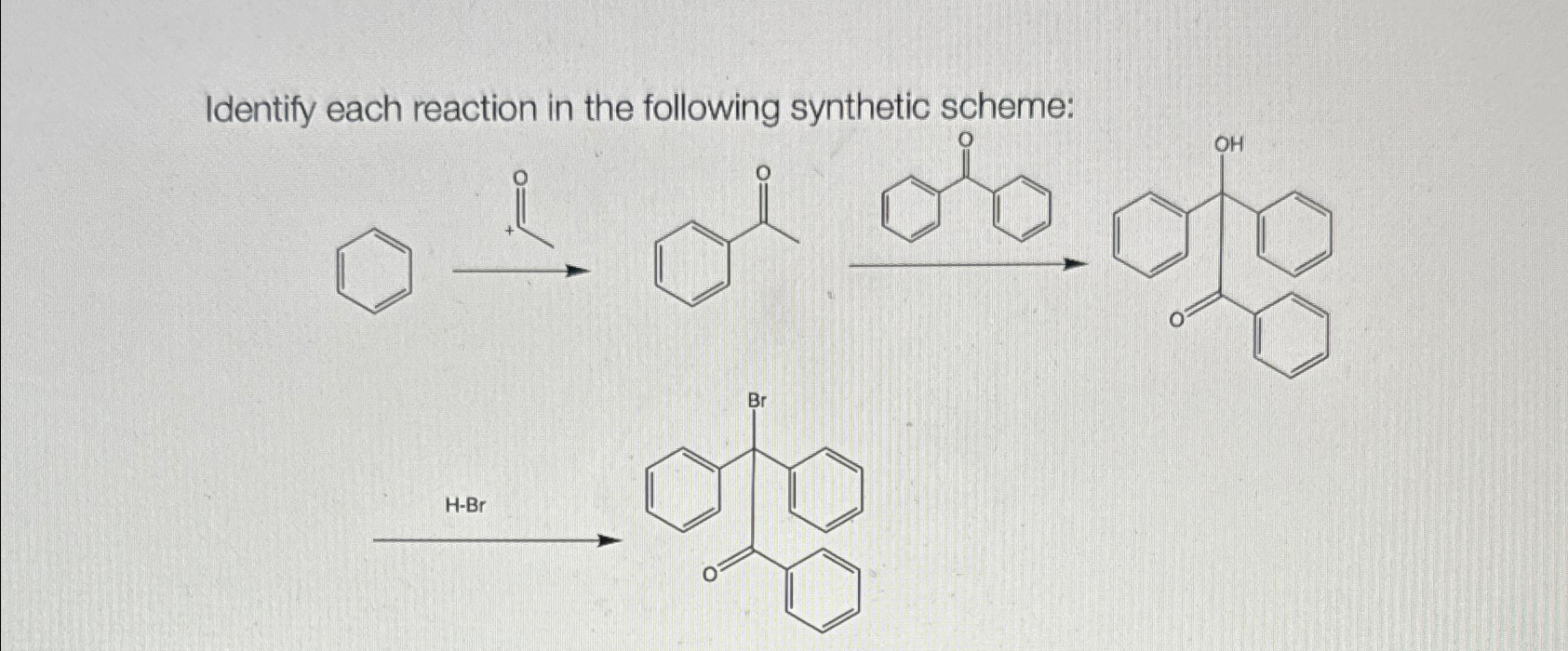 Solved Identify each reaction in the following synthetic | Chegg.com