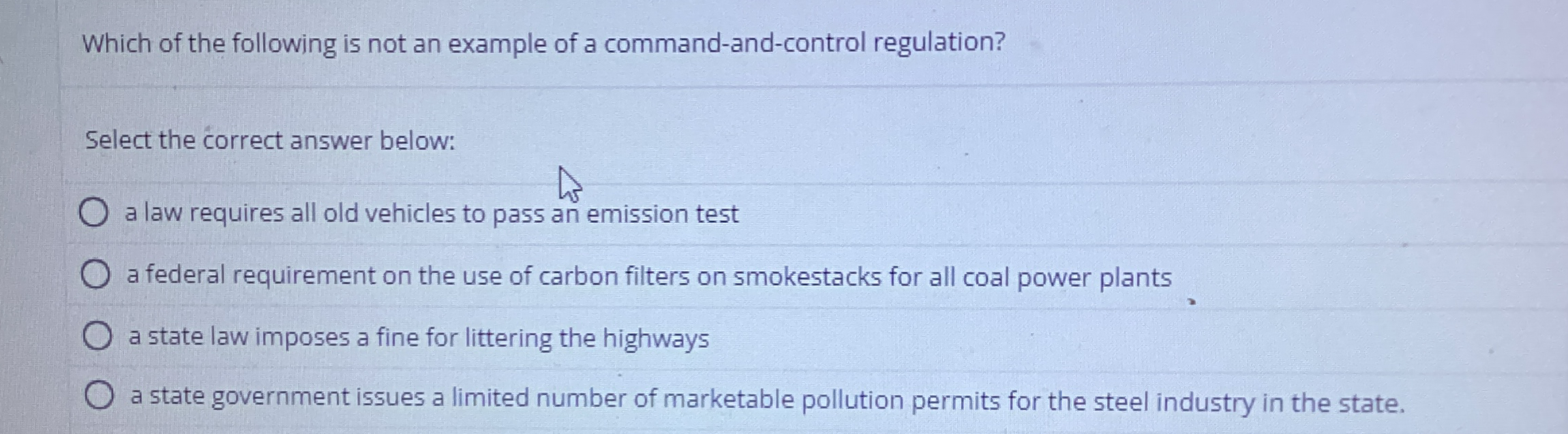 Solved Which of the following is not an example of a | Chegg.com