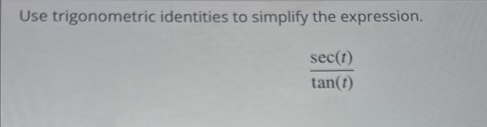 Solved Use trigonometric identities to simplify the | Chegg.com