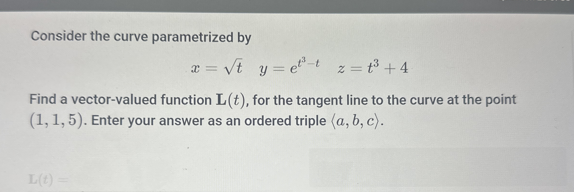 Solved Consider the curve parametrized | Chegg.com