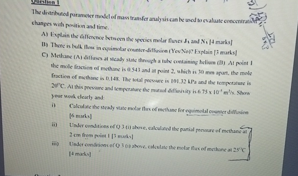 Solved Mestion IThe distributed parameter model of mass | Chegg.com