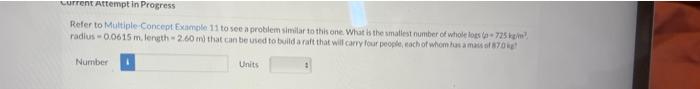 Solved current Attempt in Progress Refer to Multiple-Concept | Chegg.com