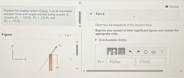 Solved Replace the loading system (Figure 1 ) by an | Chegg.com