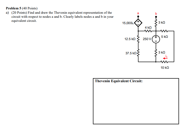 Solved Part A- (20 ﻿Points) ﻿Find and draw the Thevenin | Chegg.com