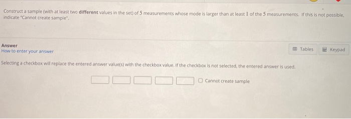 Solved Construct a sample (with at least two different | Chegg.com
