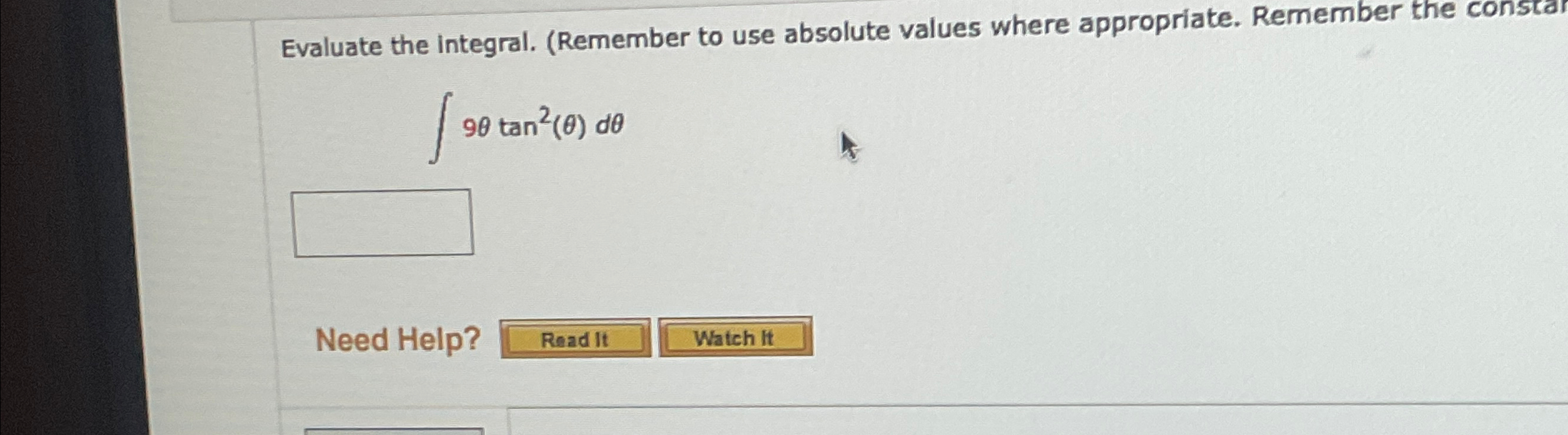 Solved Evaluate the integral. (Remember to use absolute | Chegg.com