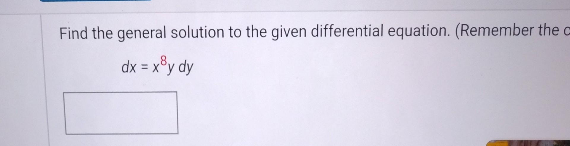 Solved Find the general solution to the given differential | Chegg.com