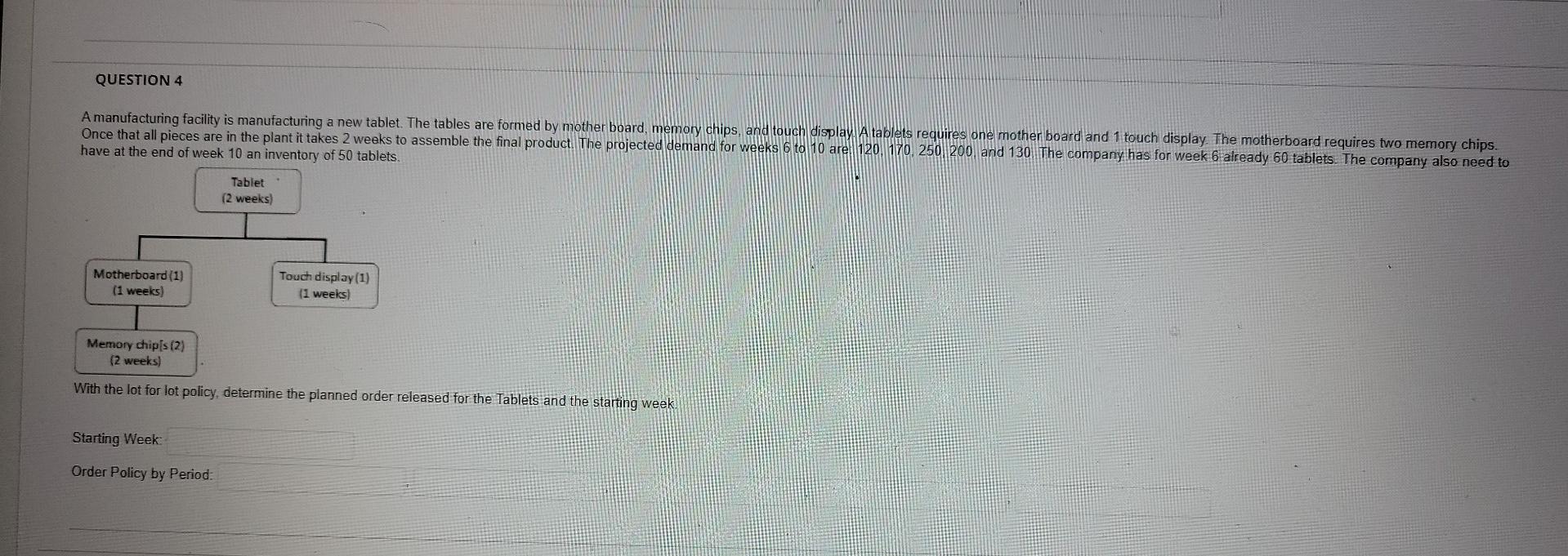 Solved QUESTION 4 A manufacturing facility is manufacturing | Chegg.com