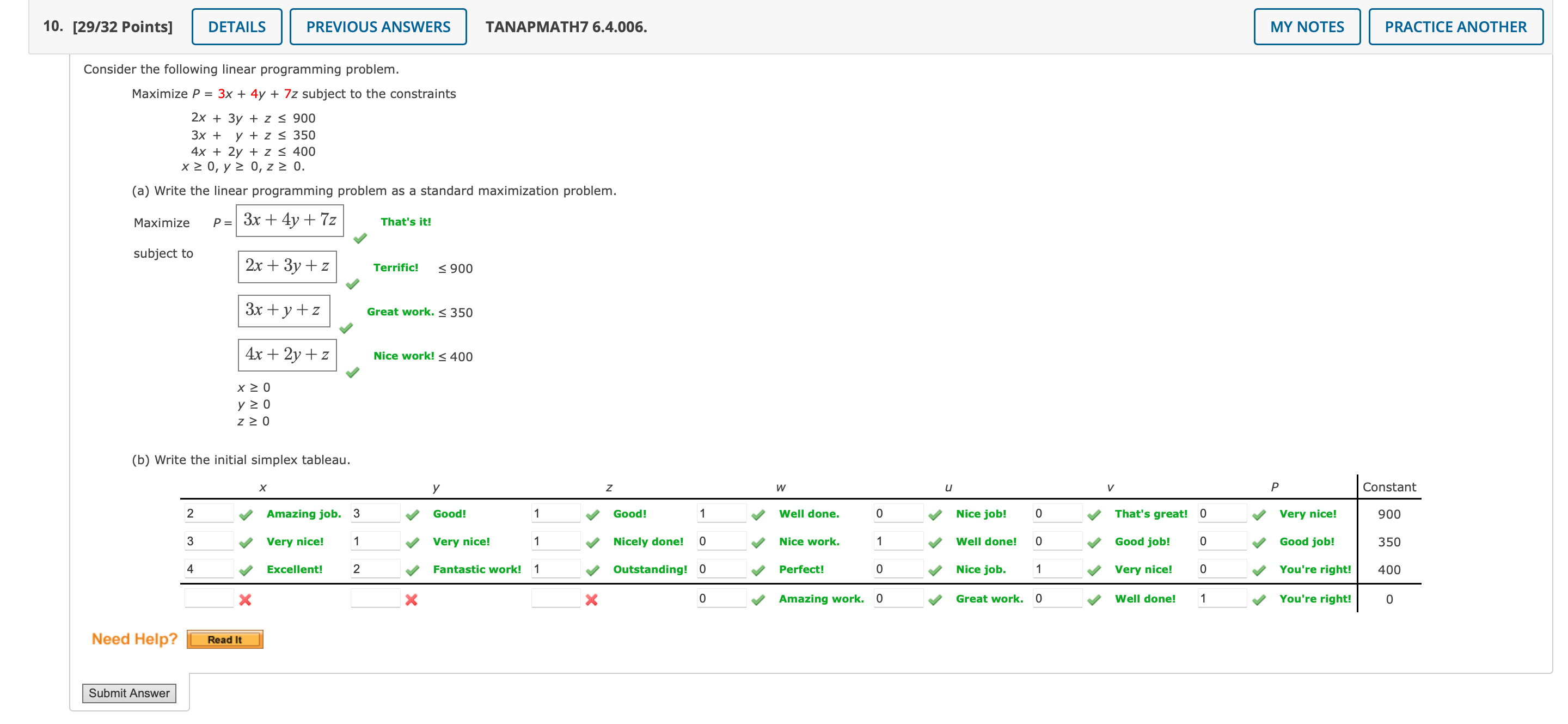 Solved question: Consider the following linear programming | Chegg.com