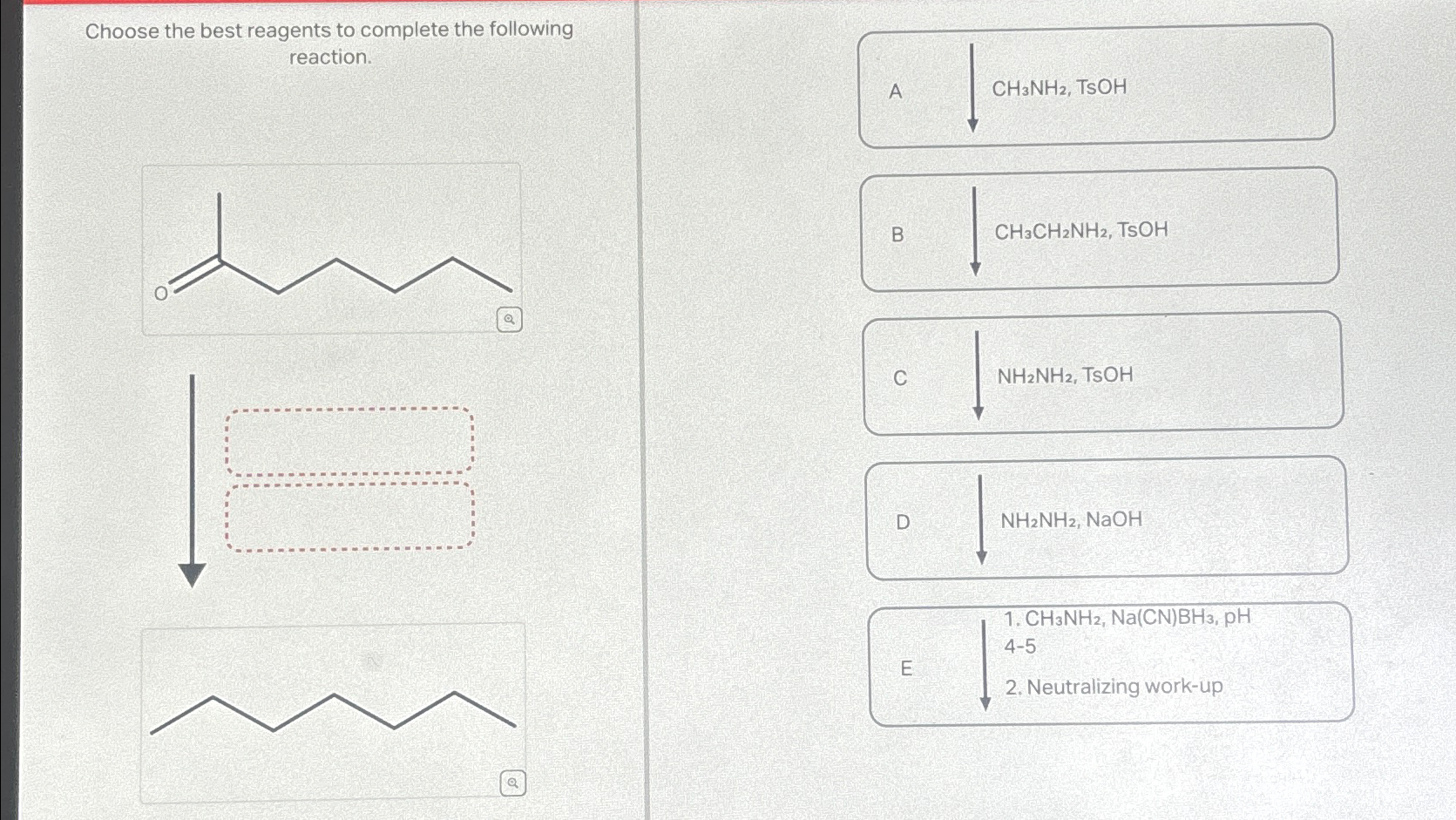 Solved Choose the best reagents to complete the following | Chegg.com