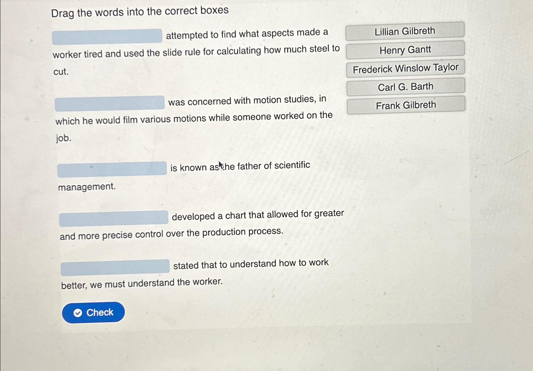 Solved Drag the words into the correct boxesattempted to | Chegg.com