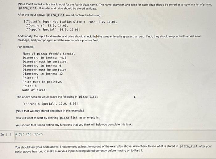 Solved Part I: Get the Input First, write a script below to | Chegg.com