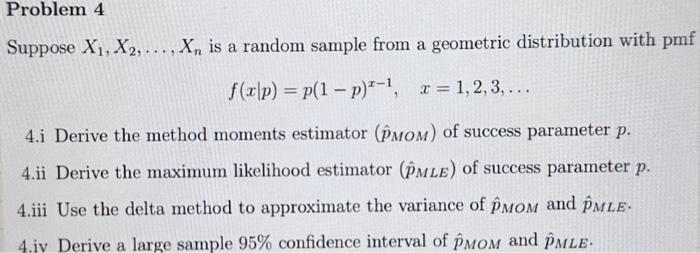 Solved Suppose X1,X2,…,Xn is a random sample from a | Chegg.com