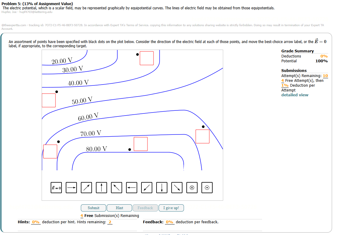 Solved Problem 5: (13% of ﻿Assignment Value)The electric | Chegg.com