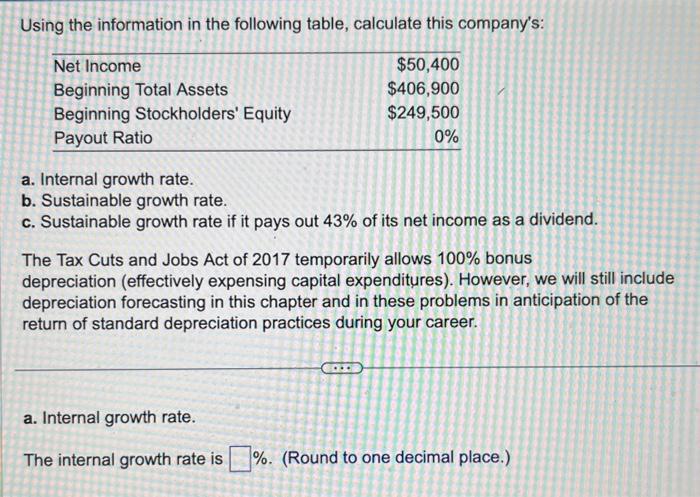 Solved Using the information in the following table, | Chegg.com