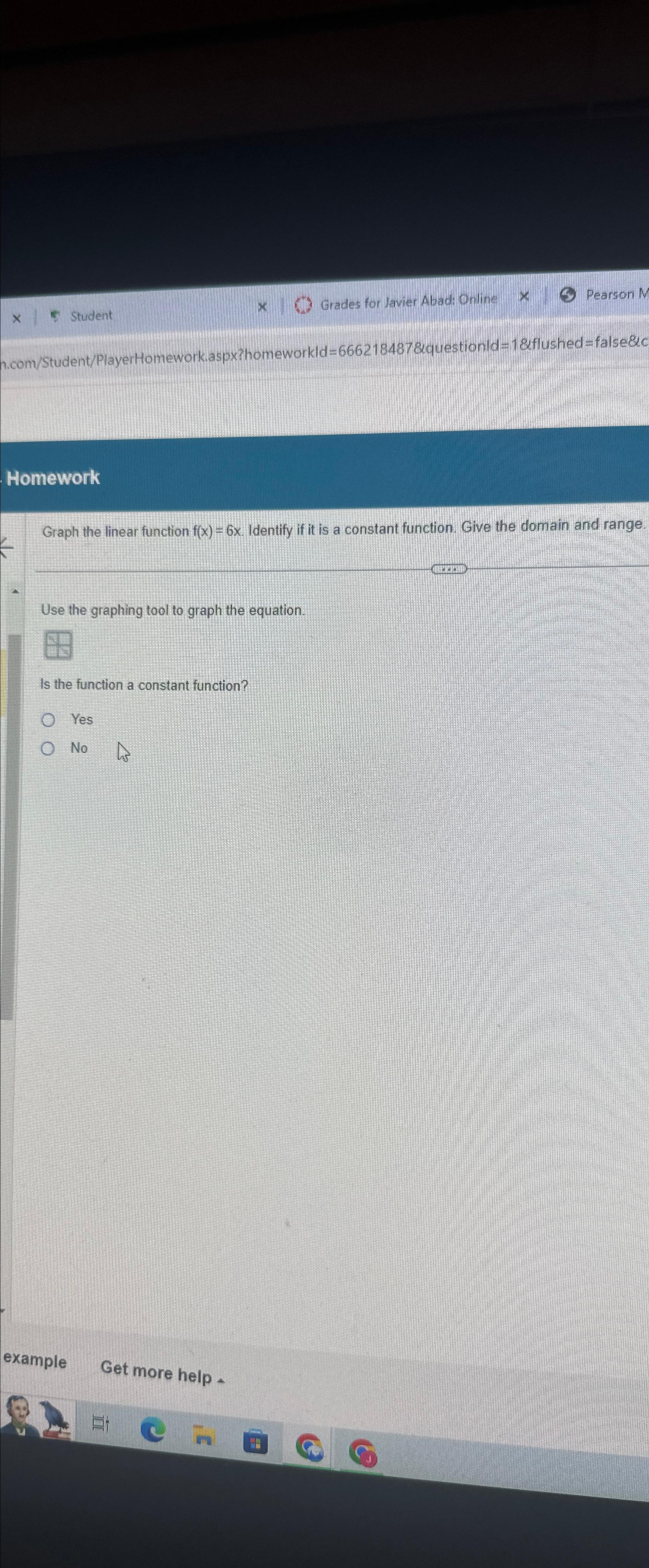 Solved HomeworkGraph the linear function f(x)=6x. ﻿Identify | Chegg.com