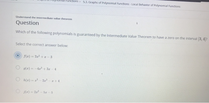 Solved UU PUTUS Functions > 5.3. Graphs of Polynomial | Chegg.com