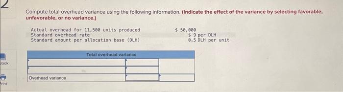 Solved Compute total overhead variance using the following | Chegg.com